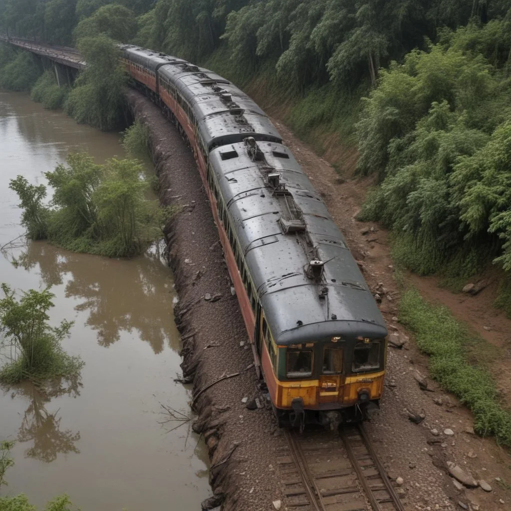 Island Express train derails on Peruman bridge, killing 105 - Event ...